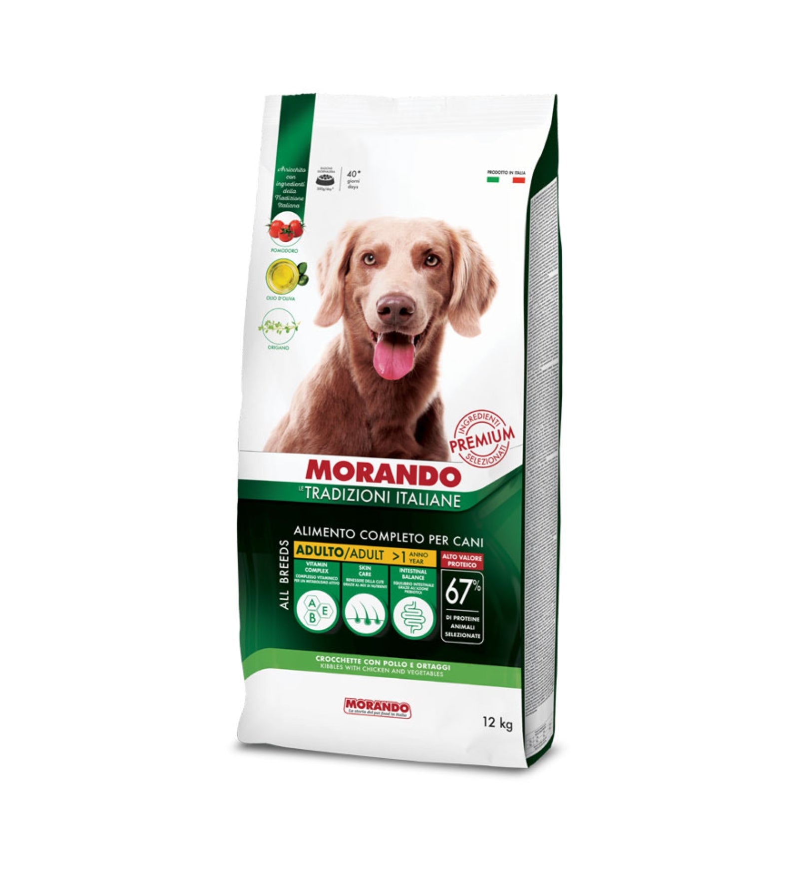 MORANDO TRADIZIONI ITALIANE CANE ADULT POLLO E ORTAGGI DA 12 KG – zooexpert