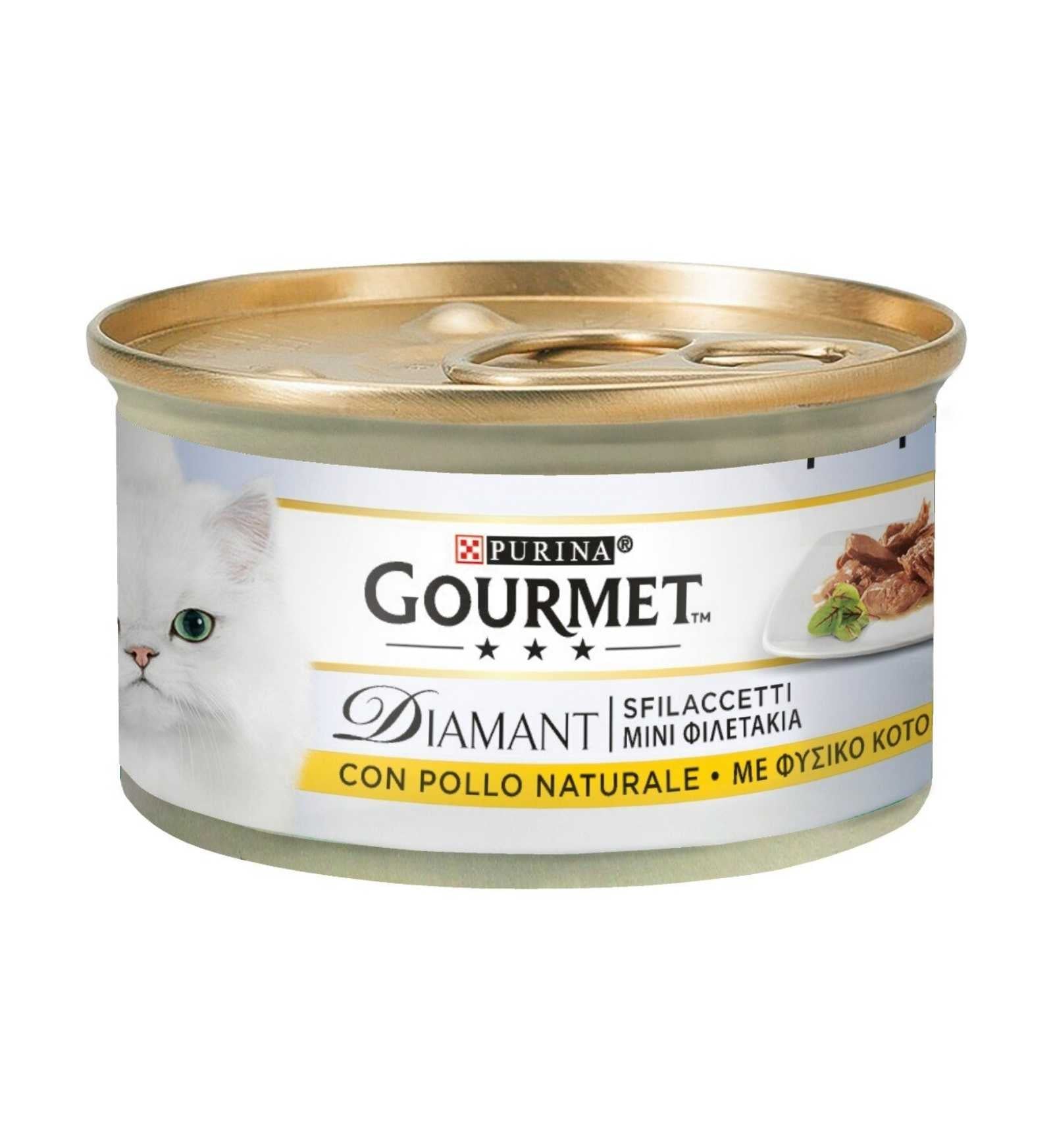 PURINA GOURMET DIAMANT GATTO SFILACCETTI CON POLLO DELICATO DA 85 GR I ...